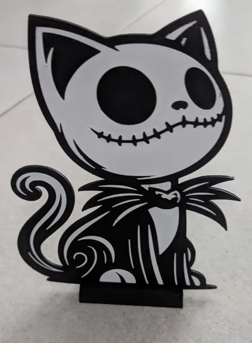 Jack Skellington Cat With support Remixed by Pymouss - MakerWorld