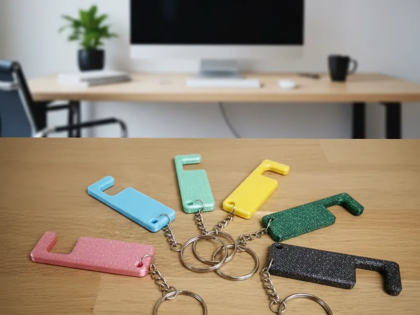 Minimalist Keychain Phone Stand - Free 3D Print Model - MakerWorld