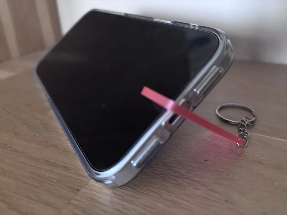 Minimalist Keychain Phone Stand - Free 3D Print Model - MakerWorld