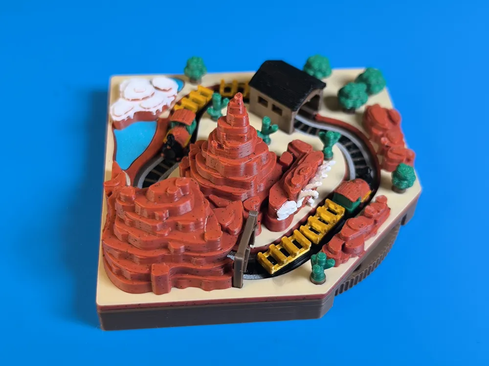 Mini Train - Big Thunder Mountain Diorama - Free 3D Print Model ...