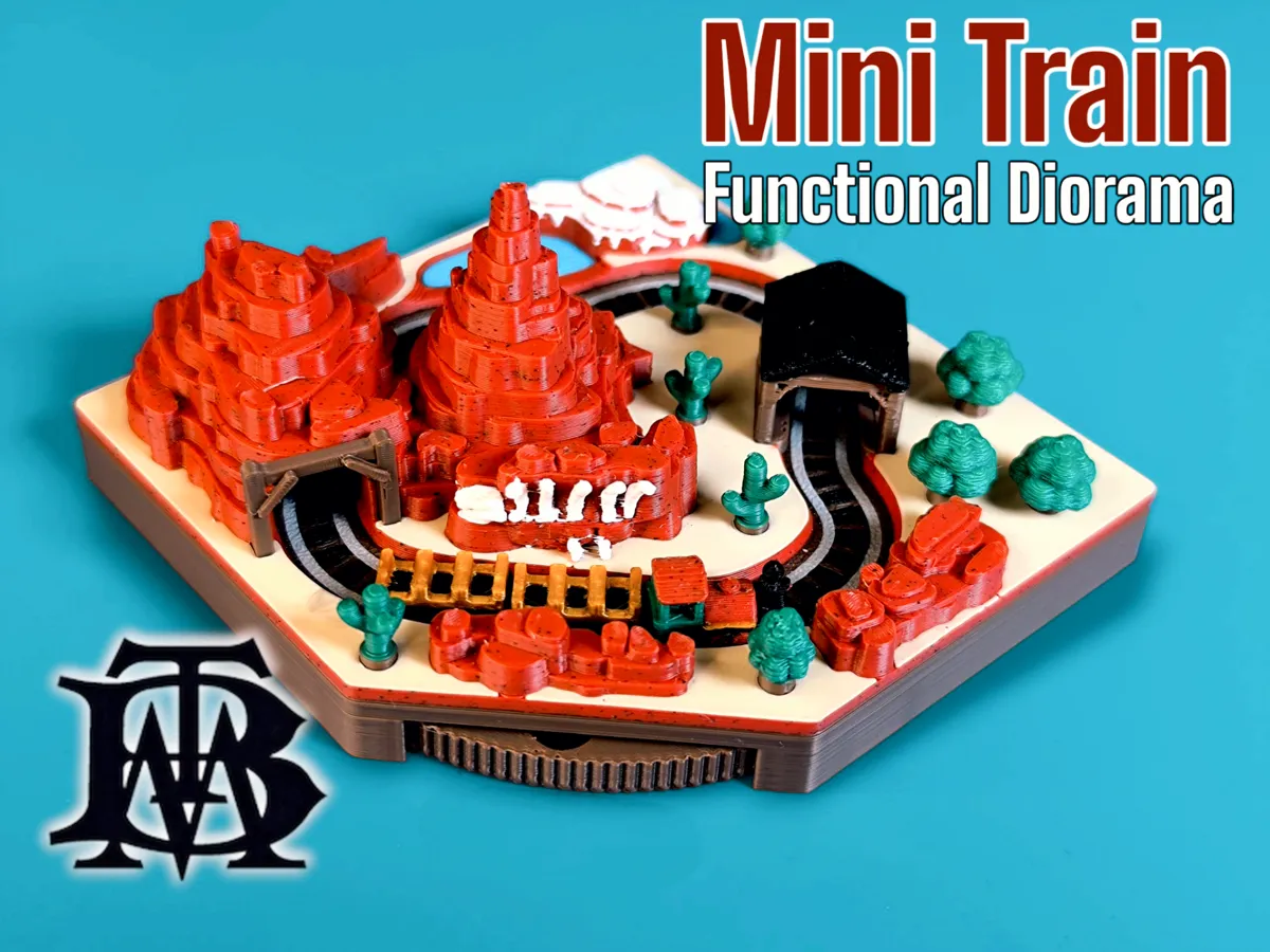 Mini Train - Big Thunder Mountain Diorama - Free 3D Print Model ...