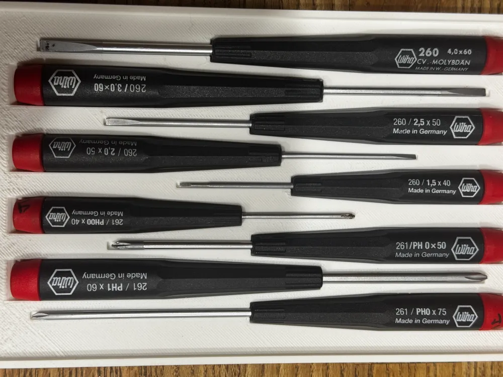 Gridfinity 3x5 for Wiha 7 and 9pc Screwdrivers by JV3D MakerWorld: Download Free 3D Models