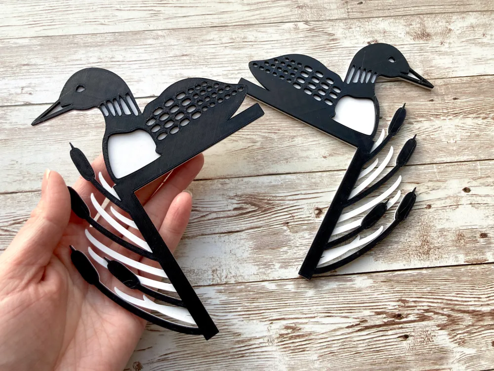 Loon and Reeds & Cattails Door Corner Decor by PenolopyBulnick - MakerWorld