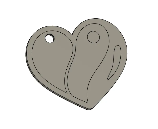 Keychain - Heart v2 by CoNcLuZiOn - MakerWorld