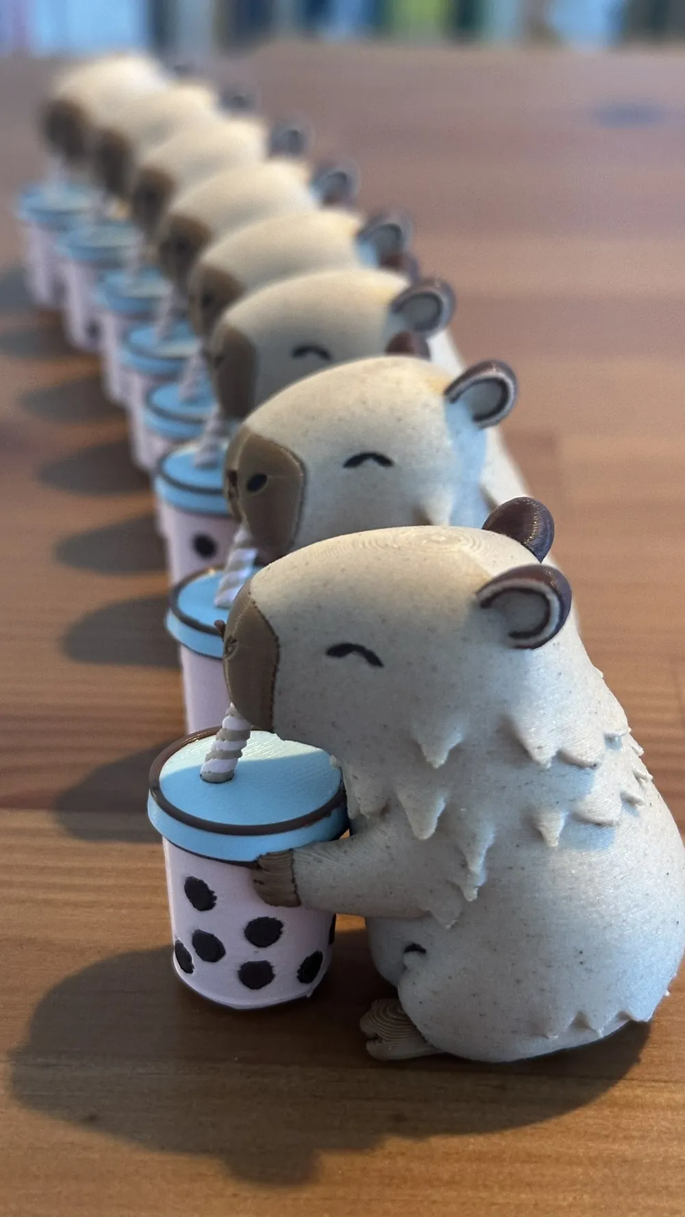Cute Capybara Drinking Bubble Tea - Free 3D Print Model - MakerWorld