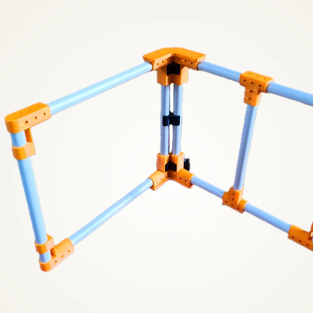 FlexiBuild: PVC Pipe Connector System with Hinges - Free 3D Print Model ...