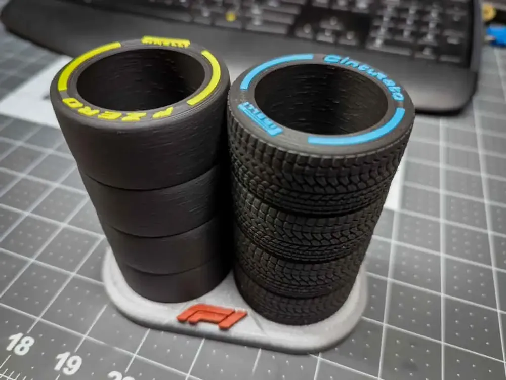 F1 Tires - Pencil/Pen Holder - Free 3D Print Model - MakerWorld