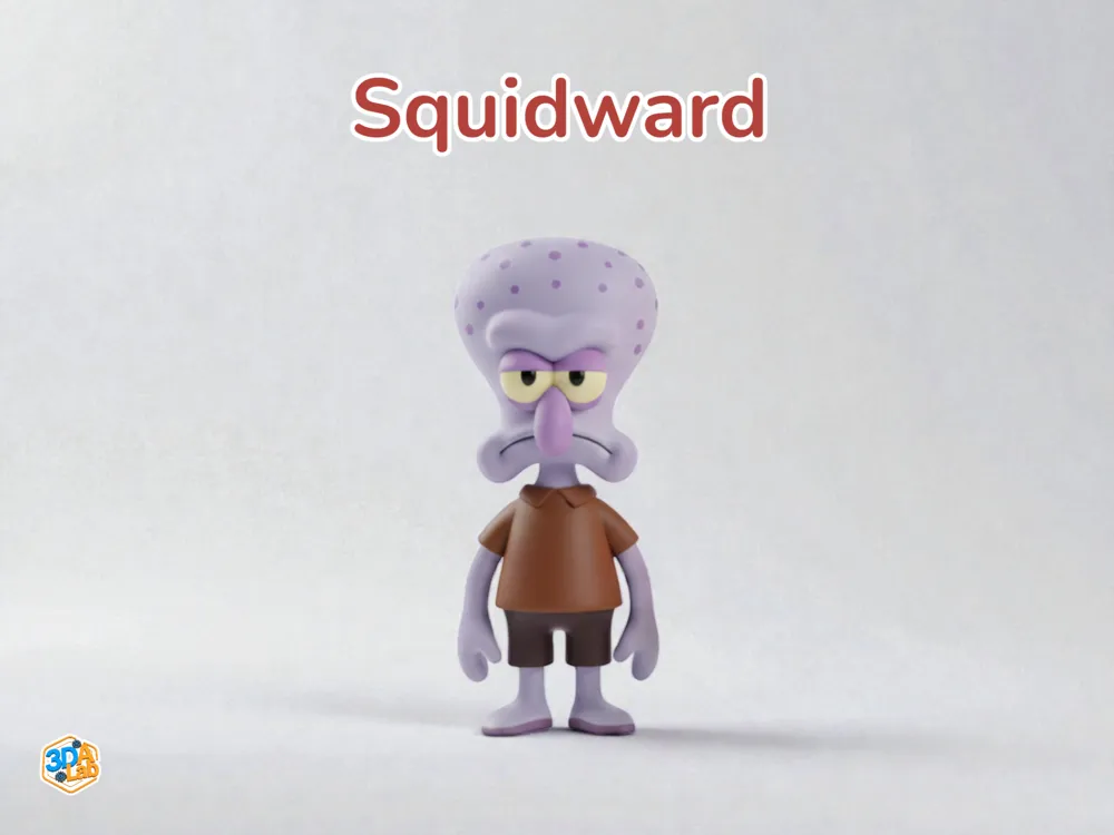 Squidward – Stylized Cartoon - Free 3D Print Model - MakerWorld