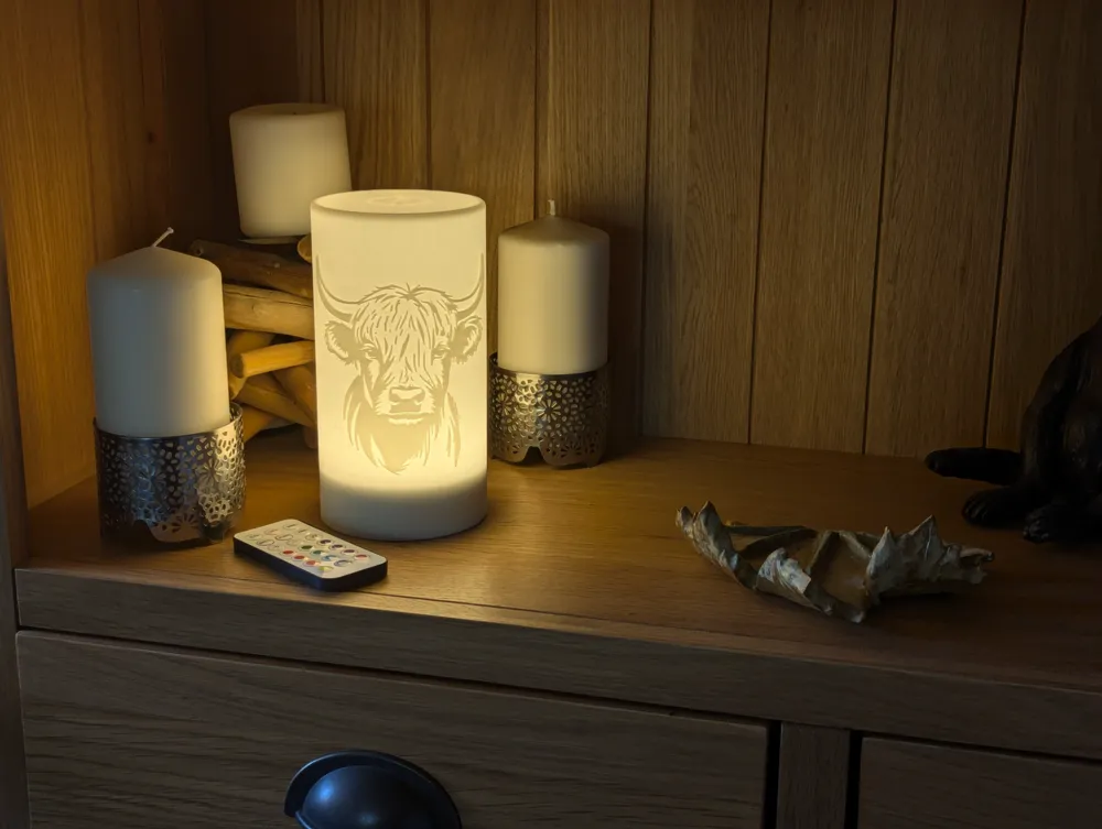 Highland Cow Night Light - Free 3D Print Model - MakerWorld