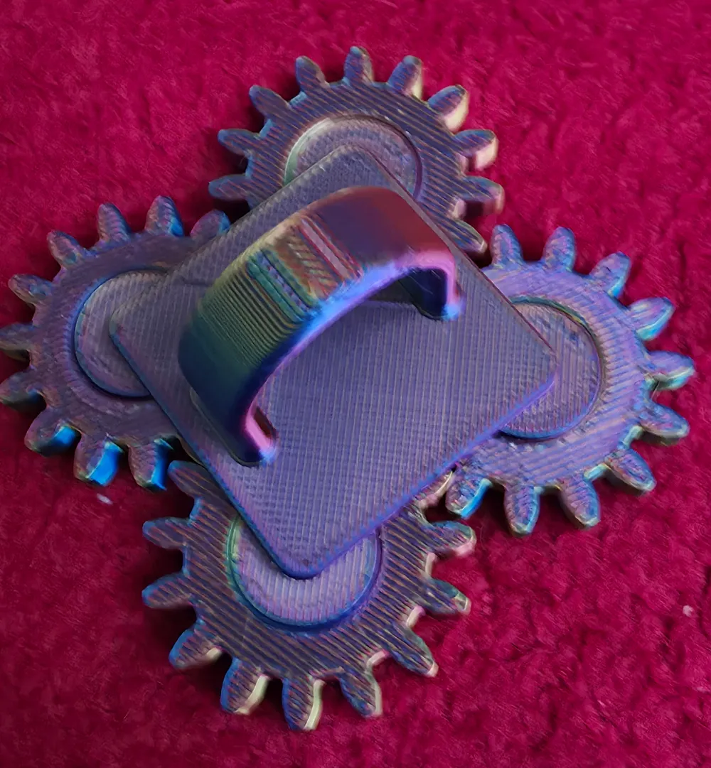 Print In Place Quad Cog Steampunk Fidget Spin Ring by Darren - MakerWorld