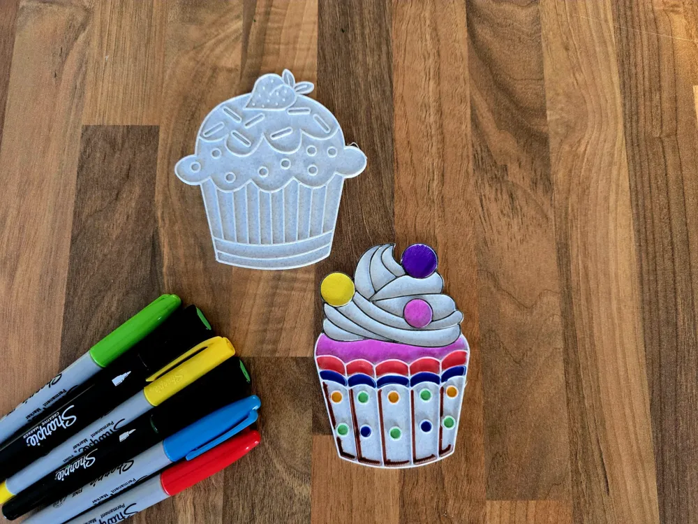 Cute Kawaii Cupcakes Pack Coloring Set 1 Sweet by Merilno3D - MakerWorld