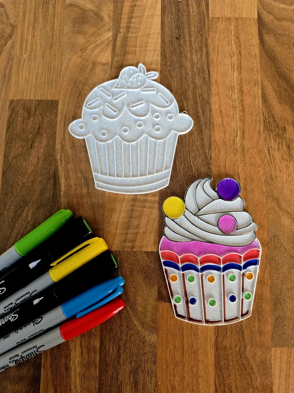 Cute Kawaii Cupcakes Pack Coloring Set 1 Sweet by Merilno3D - MakerWorld