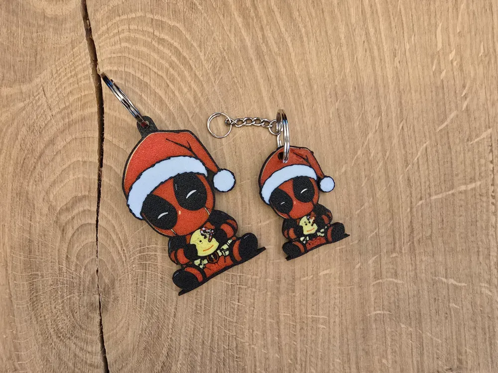 Christmas Baby Deadpool - keychain and ornament by Goomol DIY - MakerWorld