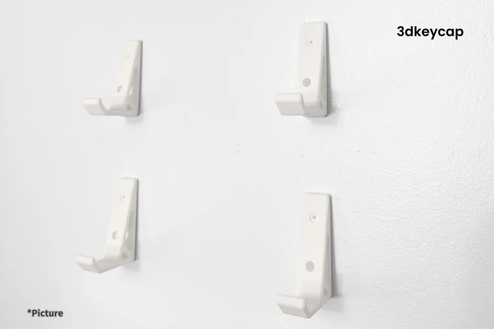 Wall Mount Hook- Keyboard, Headphones, ... - Free 3D Print Model ...