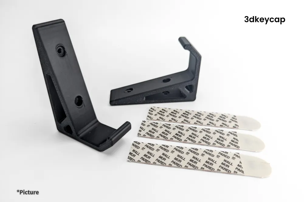 Wall Mount Hook- Keyboard, Headphones, ... - Free 3D Print Model ...
