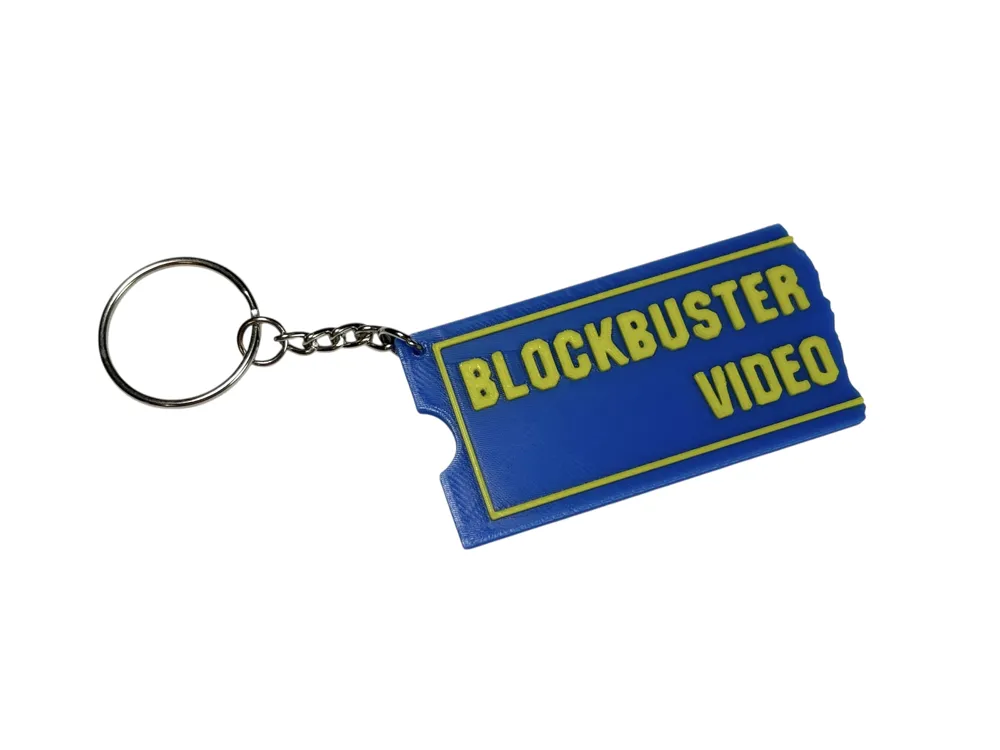 Blockbuster Video Keychain - Free 3D Print Model - MakerWorld