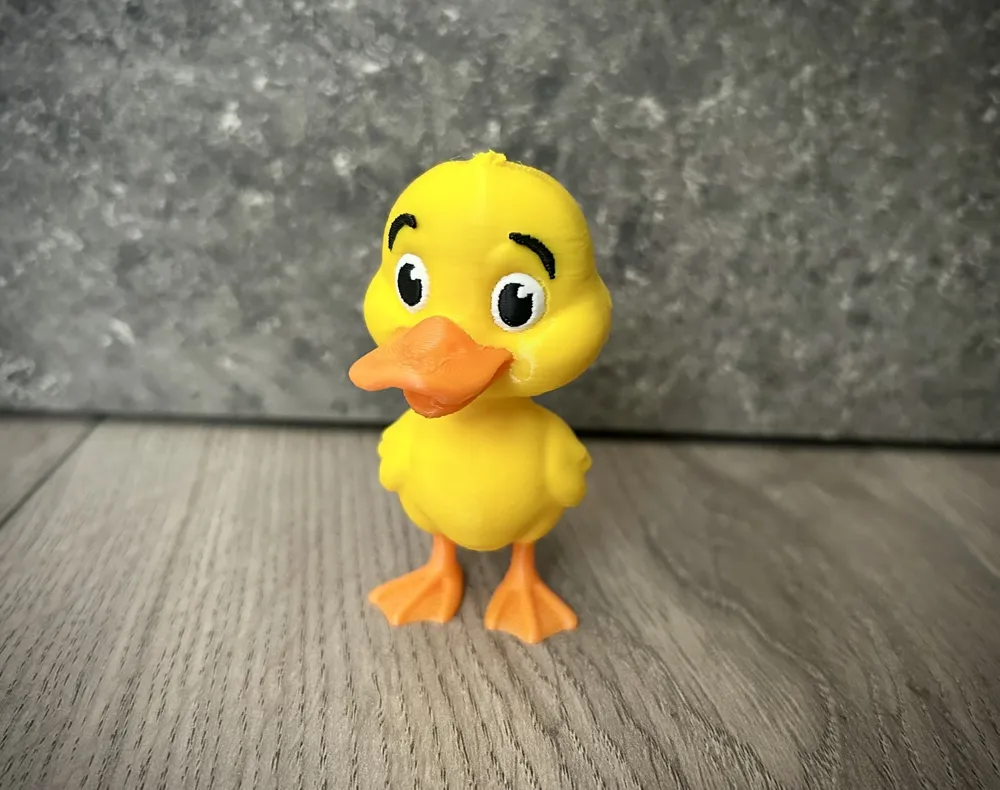 Happy Cute Duck Toy Figurine AMS by WholeAnimal MakerWorld: Download Free 3D Models