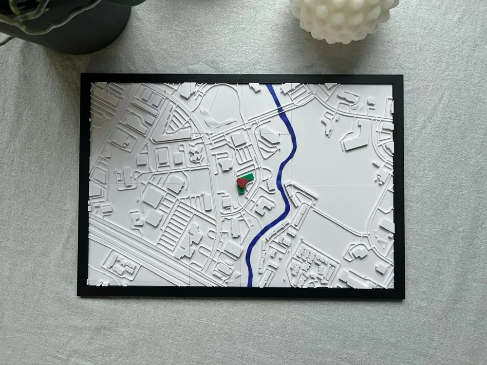 Personalized 3D City - Map to my Heart - Wallframe by Ekta Labs ...
