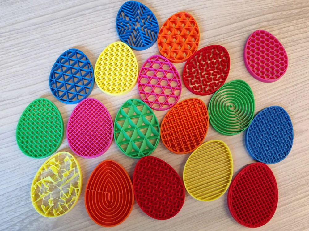 2D Easter Eggs – Infill Pattern Collection - Free 3D Print Model ...