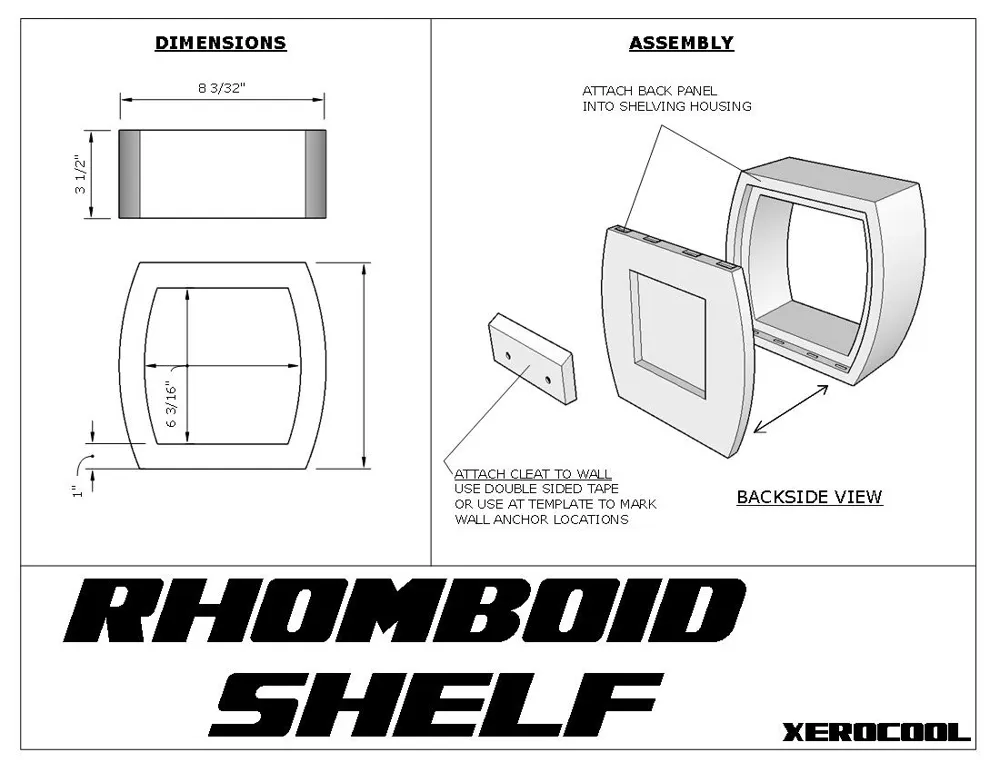 Rhomboid Floating Shelf by Xer0cool - MakerWorld
