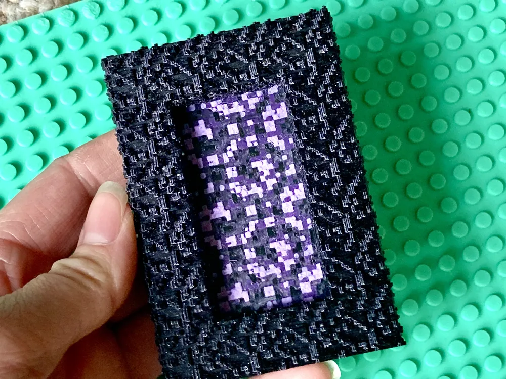 Bricks Minecraft Nether Portal Insert - Free 3D Print Model - MakerWorld