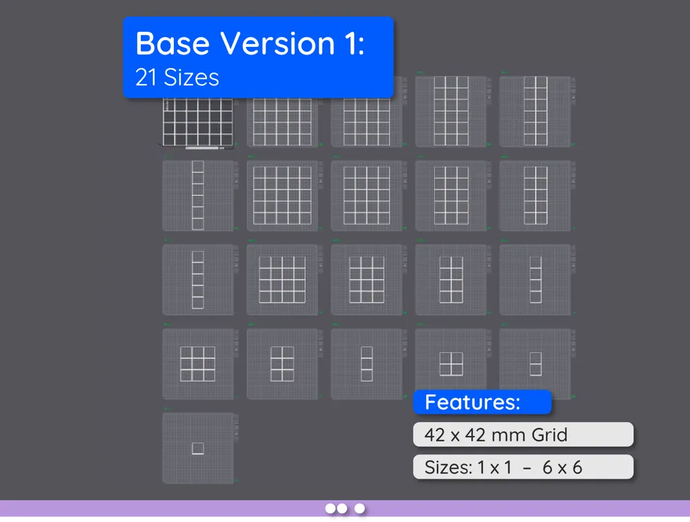 Gridfinity Baseplate 4mm – Std. & Half‑Spacing - Free 3D Print Model ...