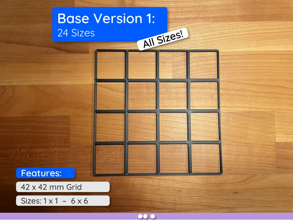 Gridfinity Baseplate 4mm – Std. & Half‑Spacing - Free 3D Print Model ...
