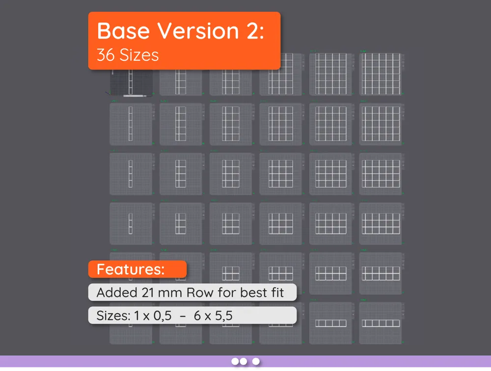 Gridfinity Baseplate 4mm – Std. & Half‑Spacing - Free 3D Print Model ...
