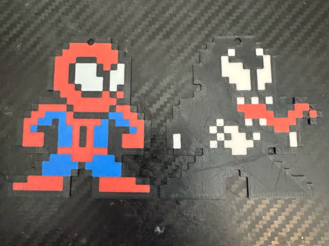 8-Bit Spider-Man & Venom Pixel Keychains - Free 3D Print Model - MakerWorld
