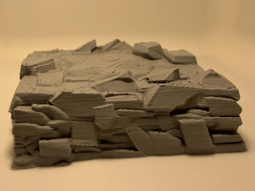Square Stone Ridge Platform Base Stand by Scott MakerWorld: Download ...