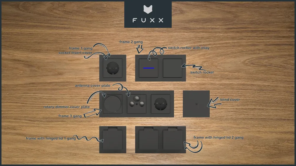 Timless-Plain frame 2 for Busch-Jaeger - Free 3D Print Model - MakerWorld