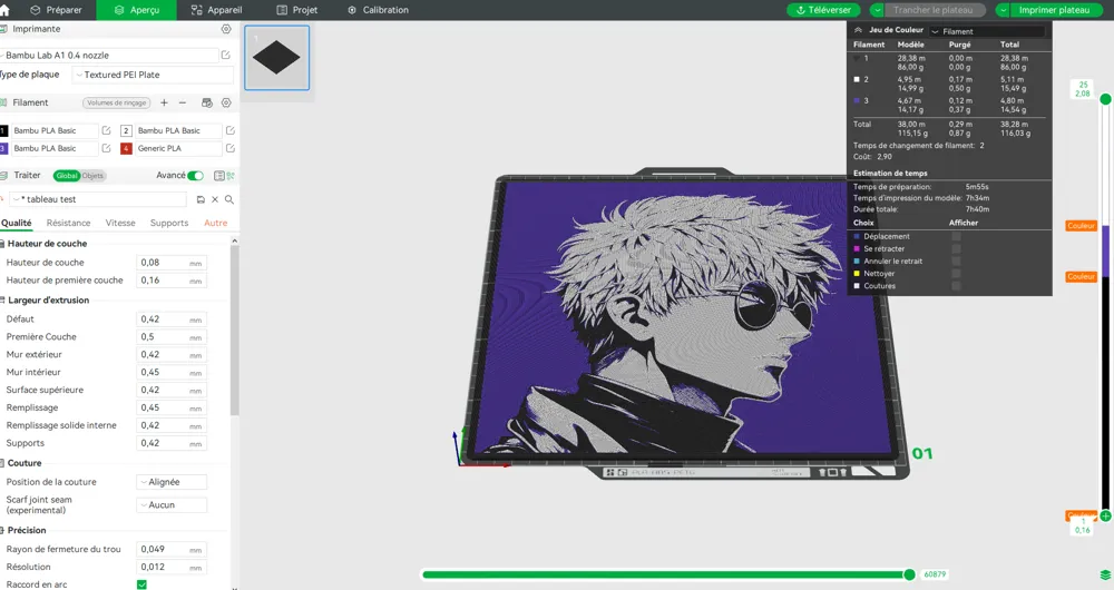 jujutsu kaisen - Gojo Hueforge by Dakiren - MakerWorld