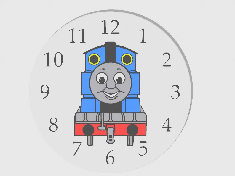 Thomas the Tank Engine Clock by Manuel MakerWorld: Download Free 3D Models