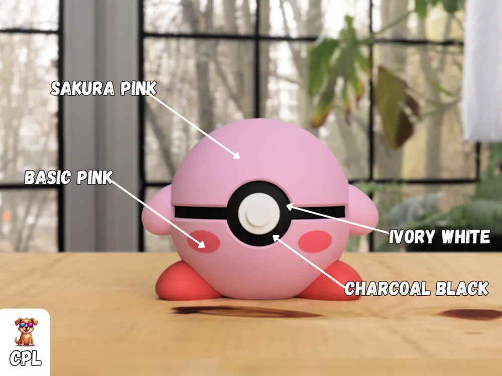 Kirby Pokeball - Free 3D Print Model - MakerWorld