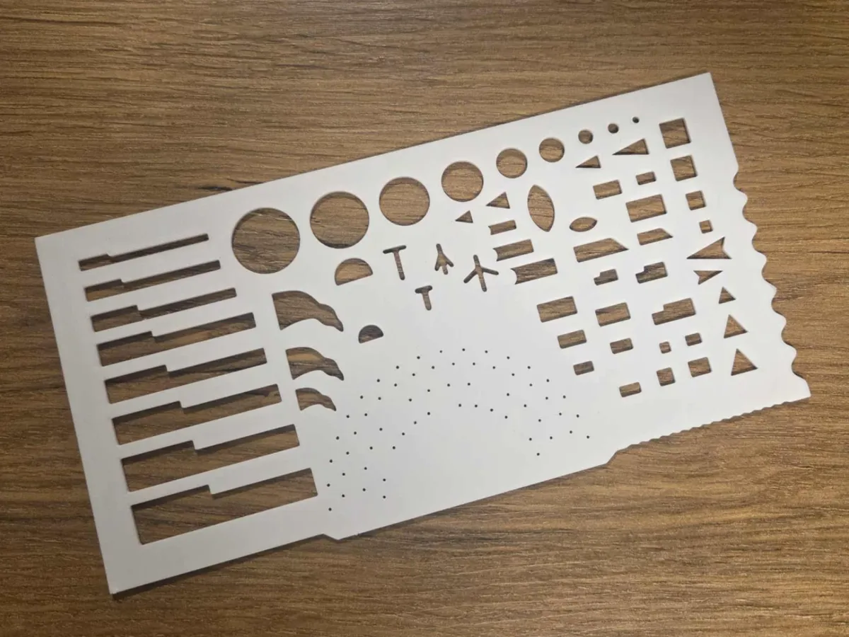Ruler Stencil - drawing template 1 - Free 3D Print Model - MakerWorld