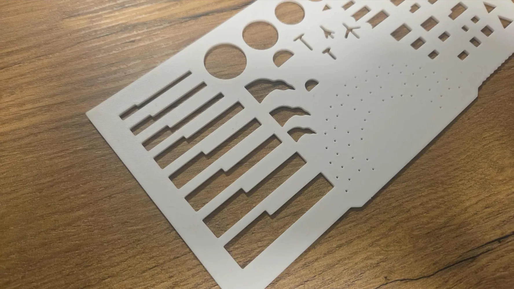 Ruler Stencil - drawing template 1 - Free 3D Print Model - MakerWorld