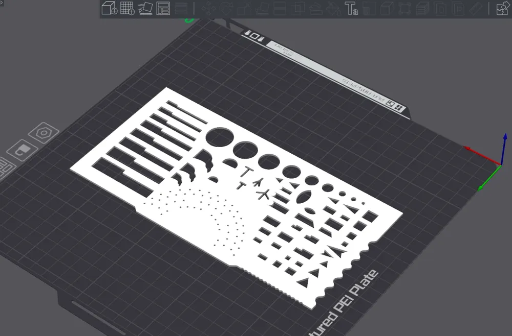 Ruler Stencil - drawing template 1 - Free 3D Print Model - MakerWorld