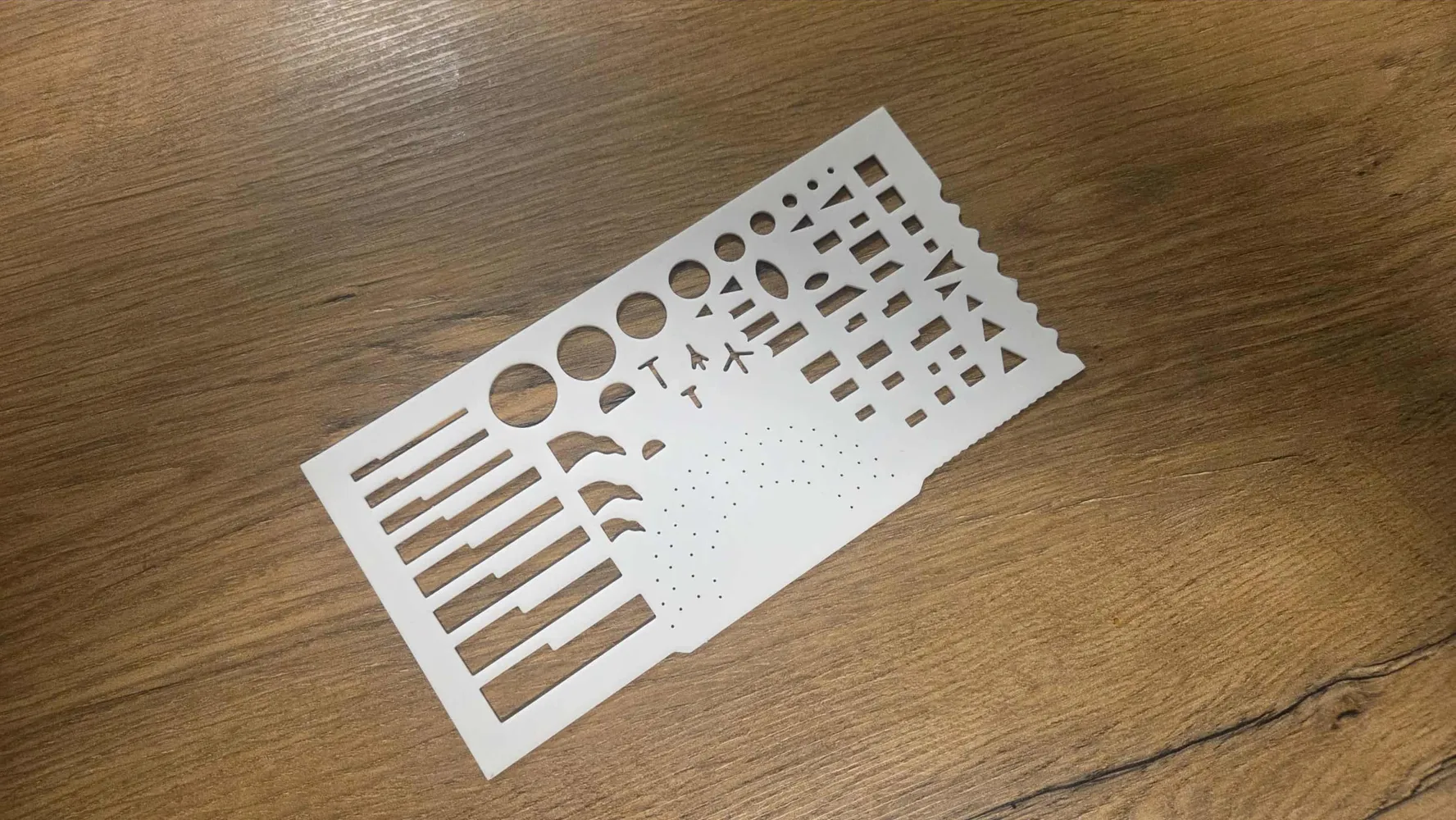 Ruler Stencil - drawing template 1 - Free 3D Print Model - MakerWorld