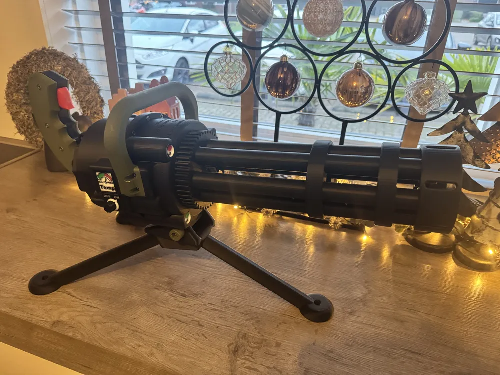 mini gun, gatling gun - big desk light. - Free 3D Print Model - MakerWorld