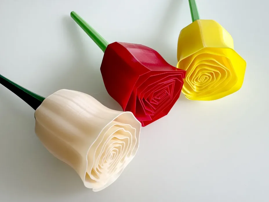 rose, flower,Low Poly Rose - Vase Mode Print - Free 3D Print Model ...