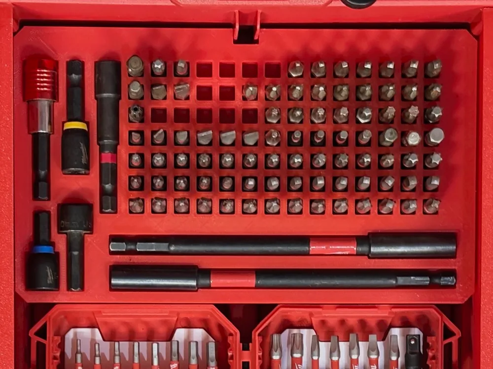 Bit organizer for Milwaukee 2+1 Packout - Free 3D Print Model - MakerWorld