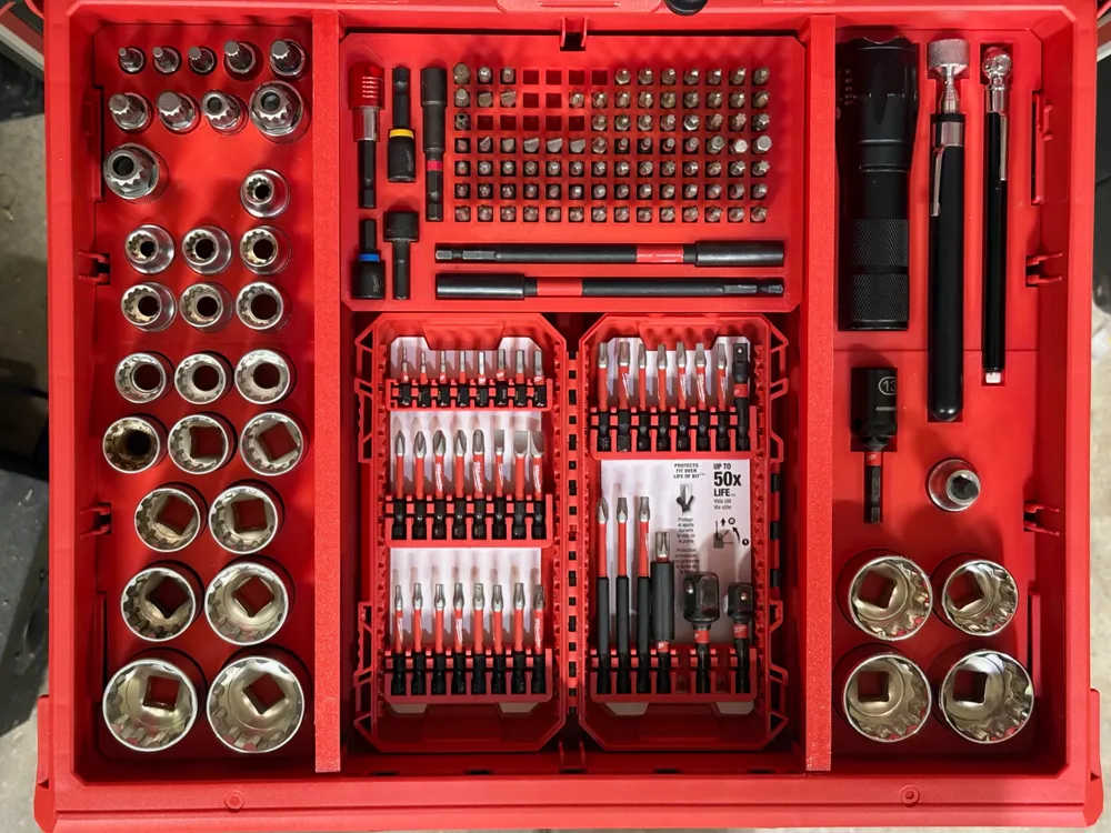 Bit organizer for Milwaukee 2+1 Packout by blwilli - MakerWorld