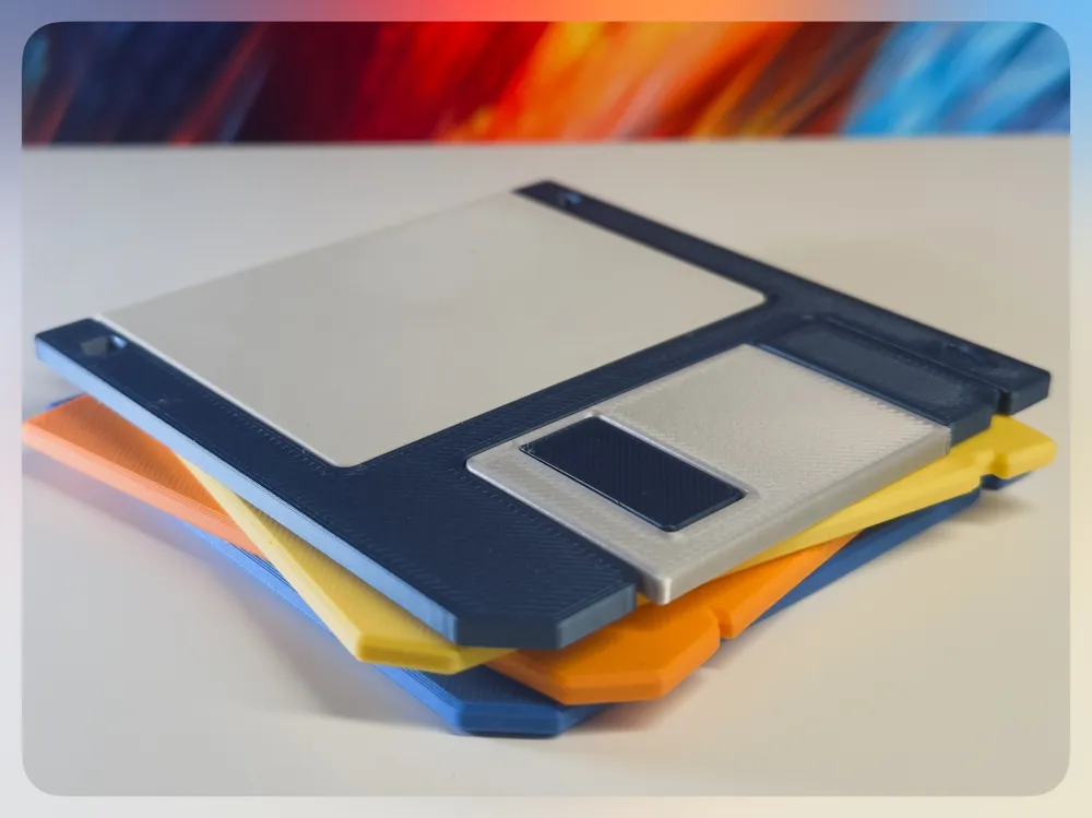 Floppy Disk Drink Coaster by GeorgeTDS MakerWorld: Download Free 3D Models