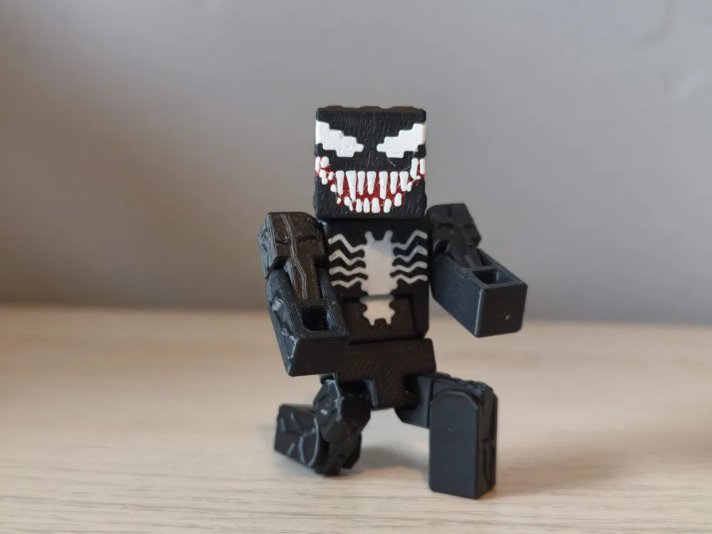 Minecraft Venom (Print-in-Place Upgrade) - Free 3D Print Model - MakerWorld