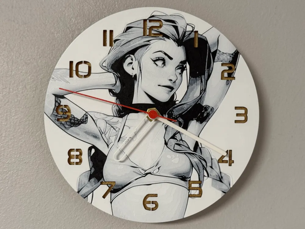 wall / desk clock Leaque of Legends Jinx HueForge by cP3D - MakerWorld