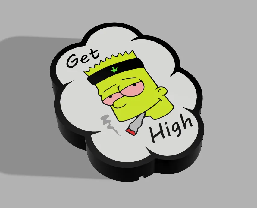 Simpsons (Get High) LightBox by DINO2211 - MakerWorld