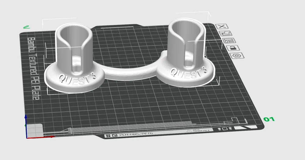 Quest 3 Controller Stand no Meta logo by Rewilo - MakerWorld