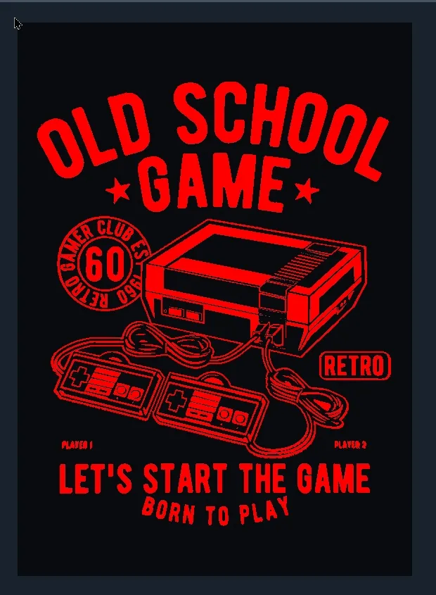 Hueforge Old School Game 2 colors by StefBull85 - MakerWorld