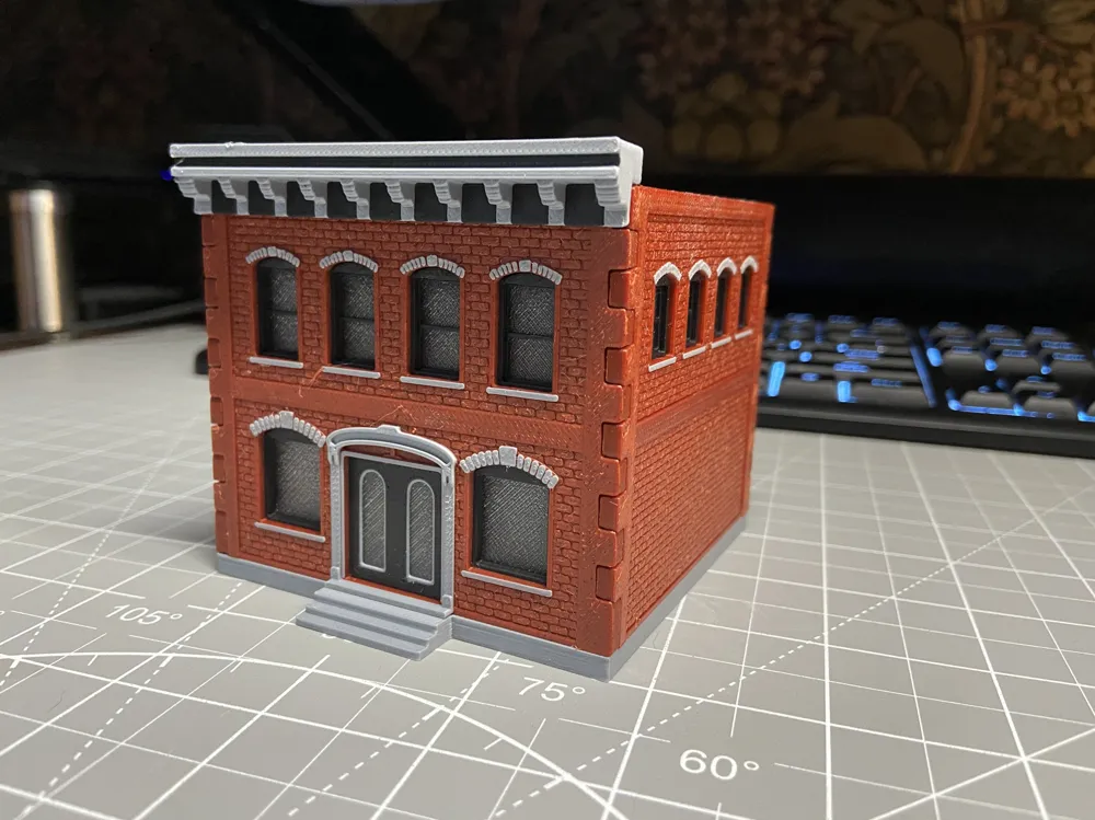1920's Commercial Building, HO Scale - Free 3D Print Model - MakerWorld