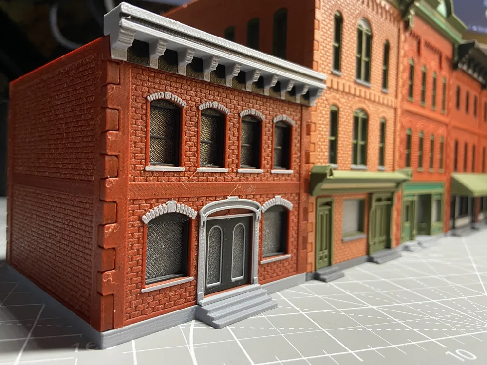 1920's Commercial Building, HO Scale - Free 3D Print Model - MakerWorld